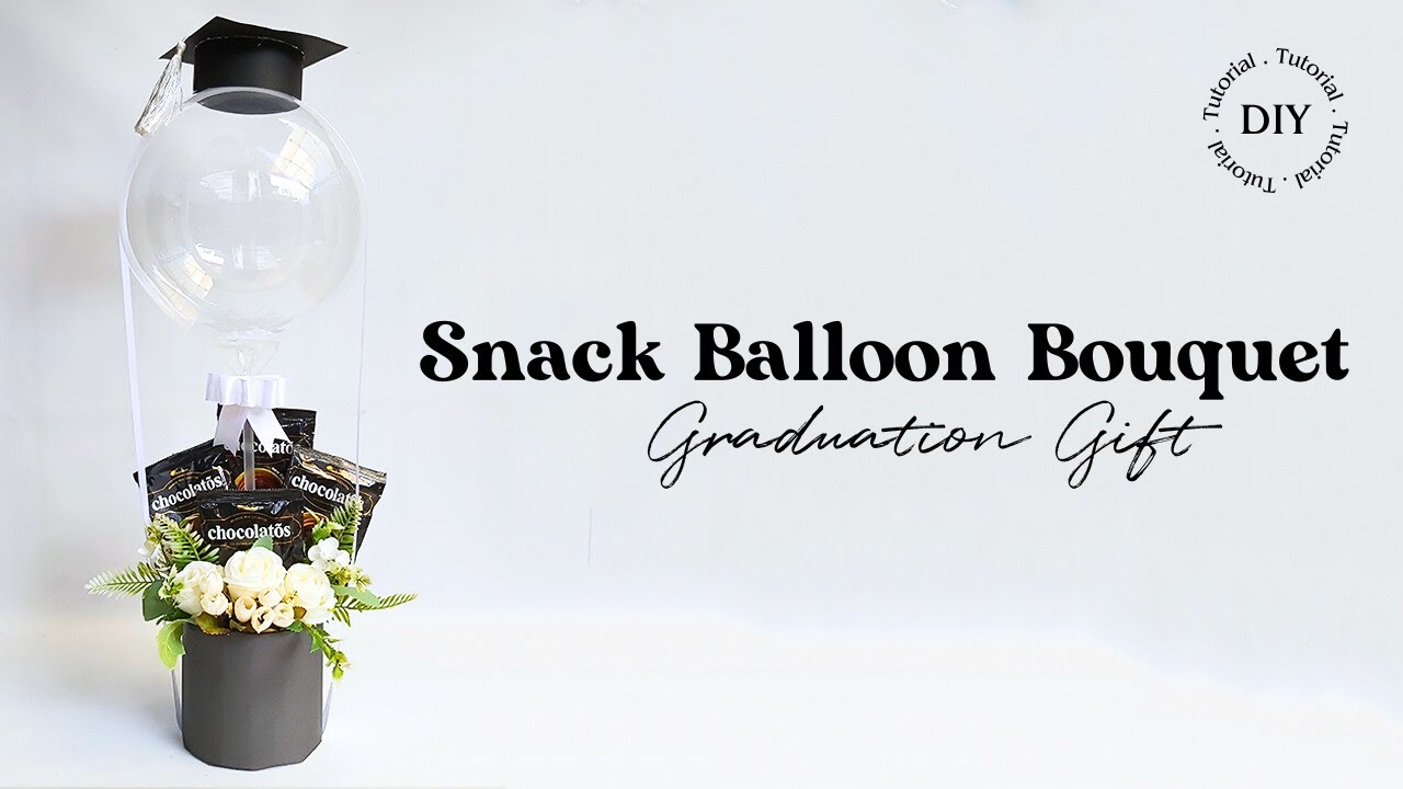 Graduation Balloon Bouquet Box | Snack Bouquet for Graduation Gift ...