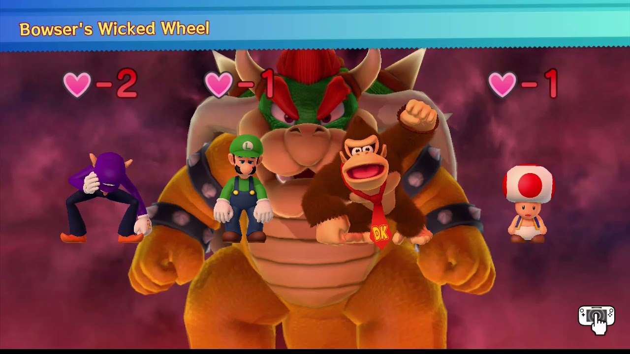 Mario Party 10 - Bowser Challenge Bowser's Wicked Wheel only! - YouTube