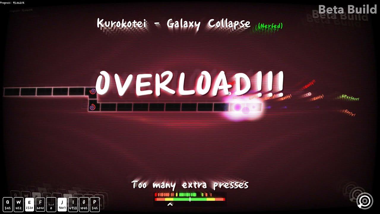 ADOFAI Kurokotei - Galaxy Collapse (Nerfed) Checkpoint Clear [Level 20+] [Map By Pinball and ...