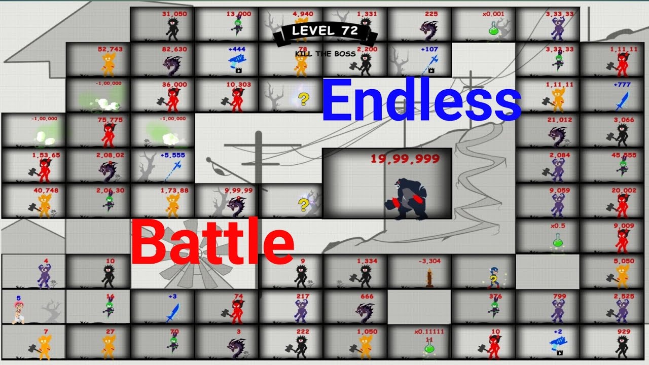 Stick Fight Endless Battle Mobile Game || Level 72 Stickman Defense ios ...
