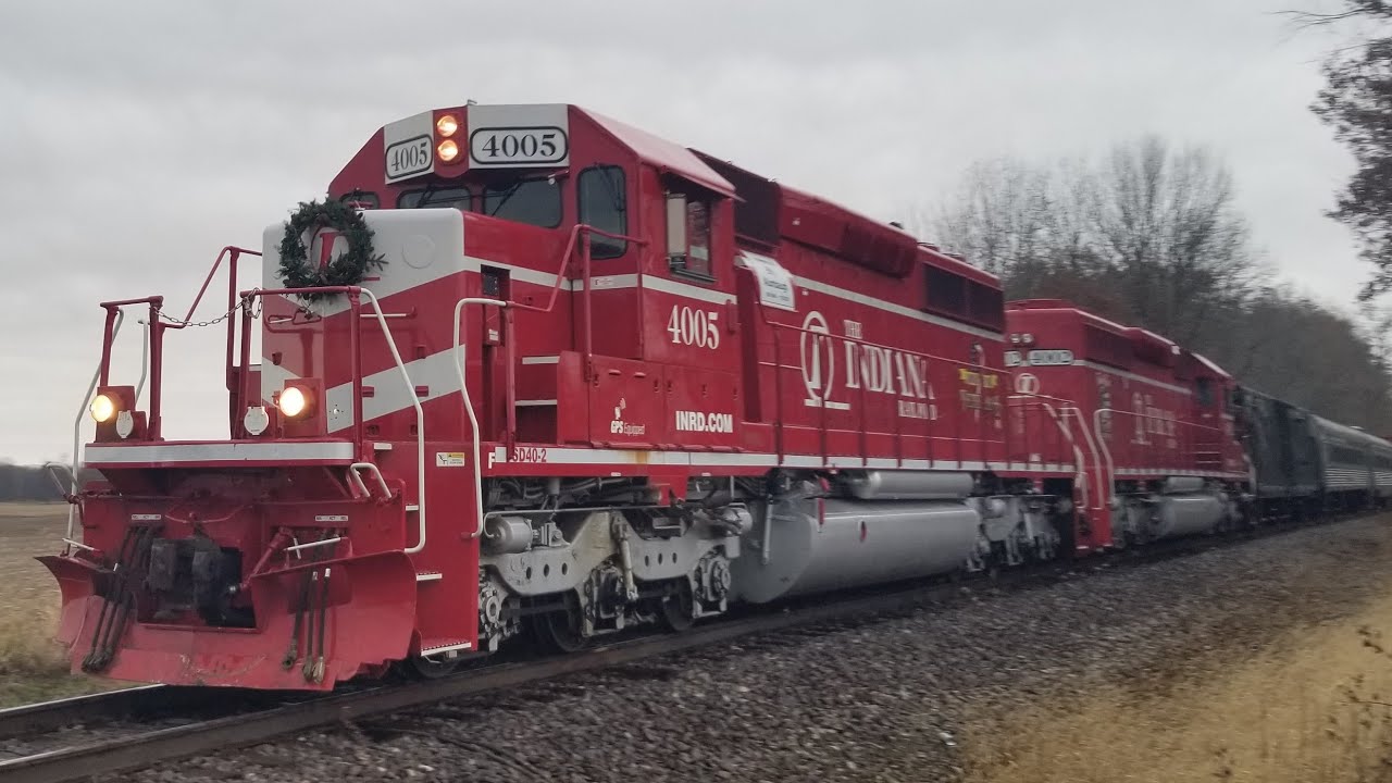 Chasing the INRD Santa Train from Newton, IL to Jasonville, IN - YouTube