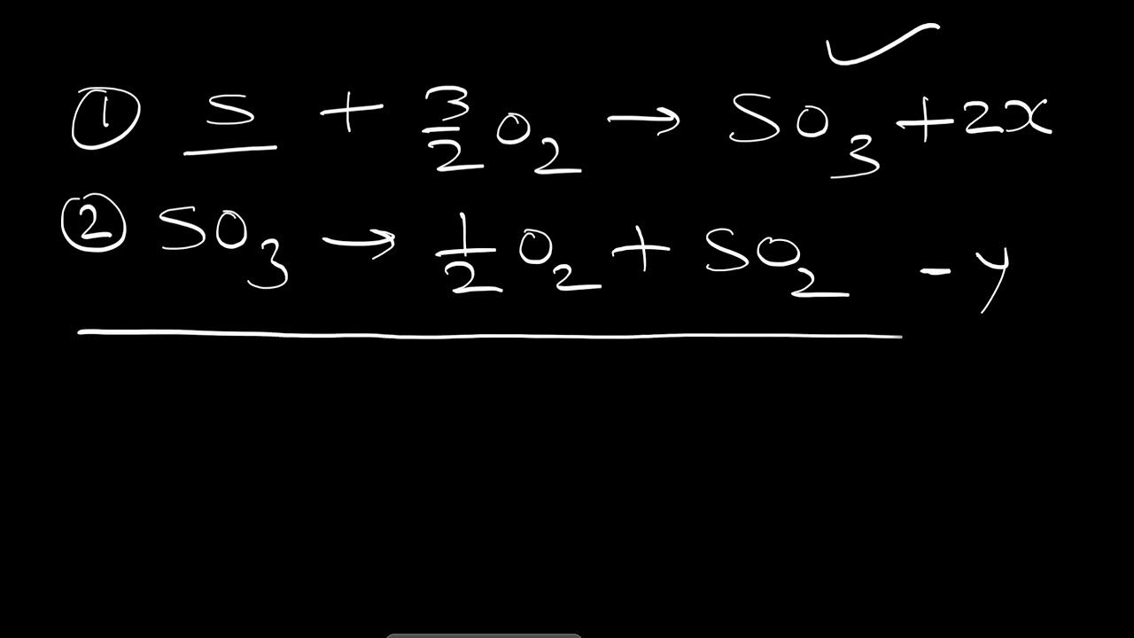 In the reaction: S+3/2O2—SO3+2x kcal and SO2+1/2O2—SO3+y kcal, the heat of formation of SO2 is ...