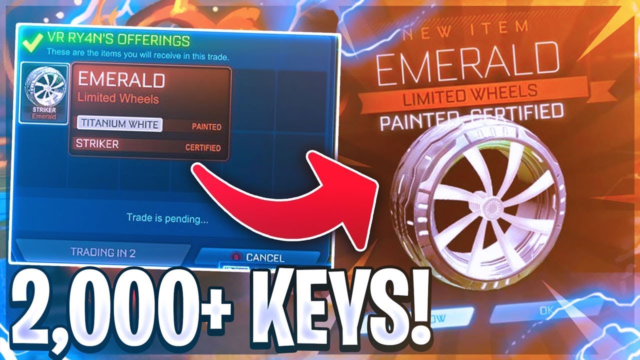 So I got the STRIKER White Emeralds on Rocket League... - YouTube