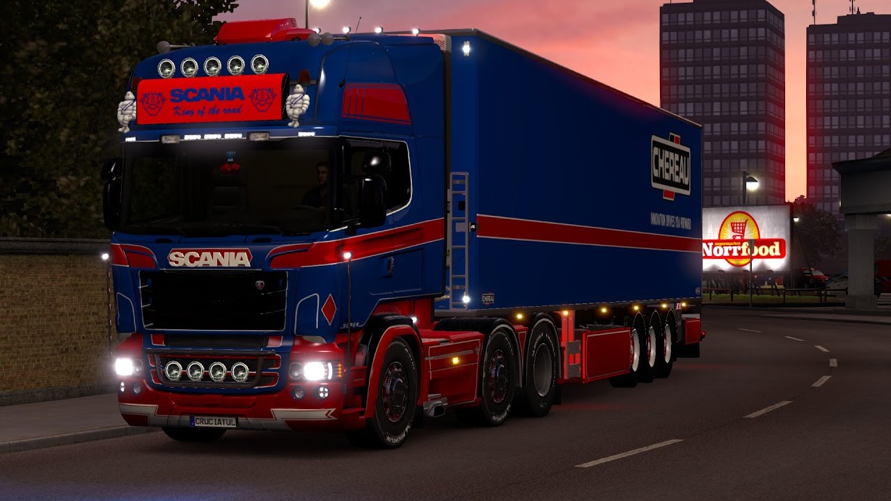 ETS 2 - Scania R 5 Series (RJL) Red & Blue Skin Combo Pack + Accessory ...