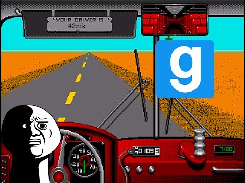 Riding on a bus in gm_desertbus_deluxe Garry's Mod - YouTube