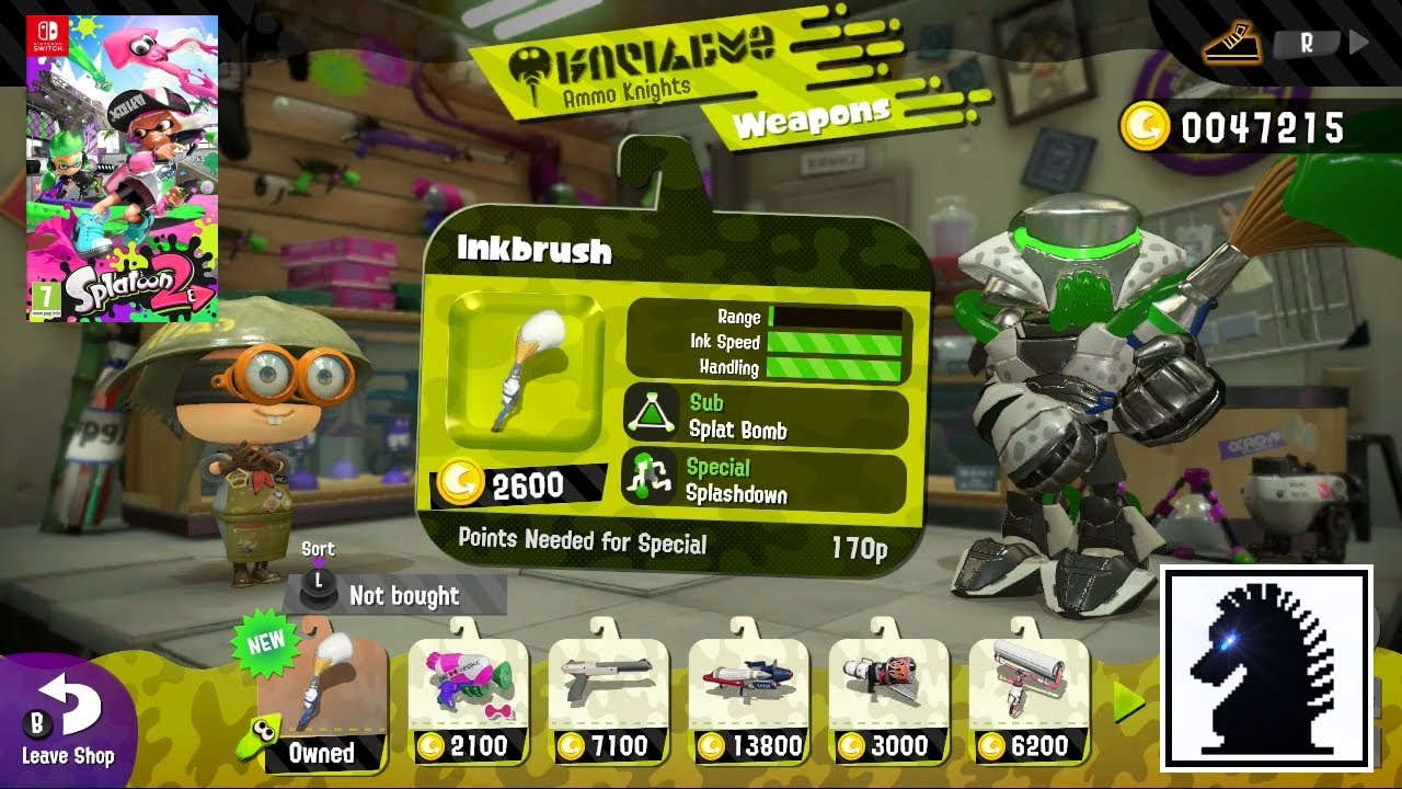 NS Splatoon 2 - Ammo Knights Update #1 - The Inkbrush - YouTube