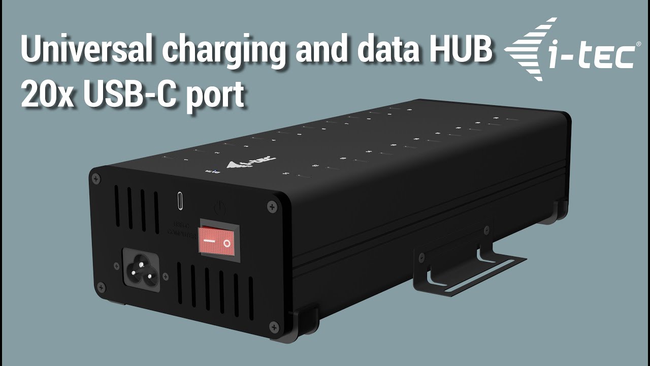 Universal charging and data HUB, 20x USB-C port - YouTube