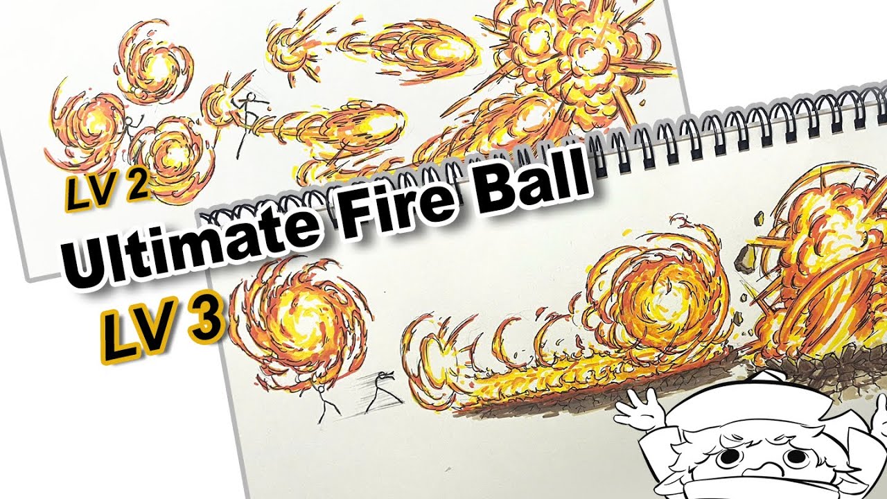 Draw Fire Ball Skills For Your Stickman - YouTube