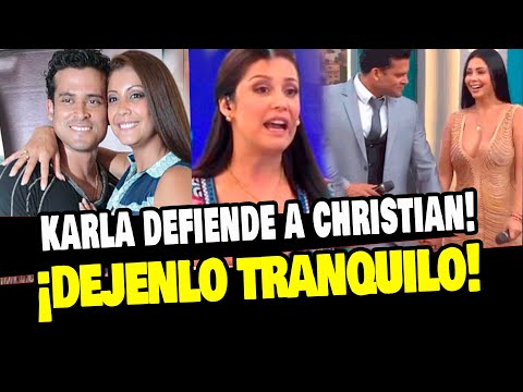 KARLA TARAZONA DEFIENDE A CHRISTIAN DOMINGUEZ TRAS CUMPLIR 3 AÑOS CON SU NOVIA