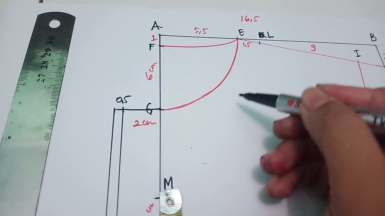 Pola rompi anak 9th/pola rompi sederhana - YouTube