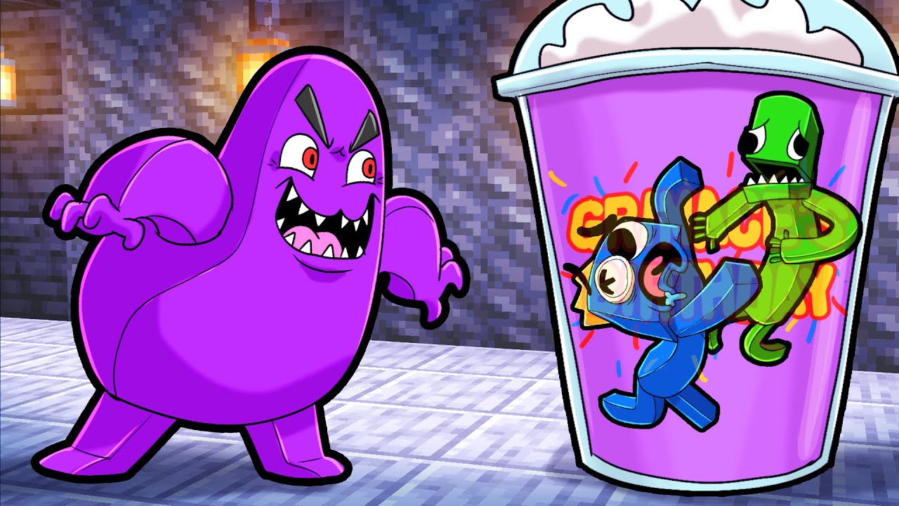 Rainbow Friends TRAPPED inside GRIMACE SHAKE!? - YouTube
