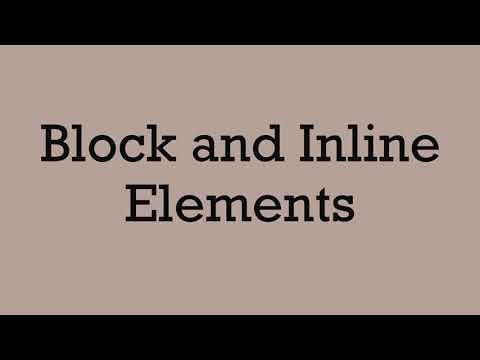Block vs. Inline Elements - YouTube