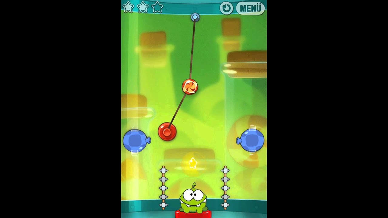 Cut The Rope Experiments 3-21 - 3 Stars - Sticky Steps - Klebrige ...