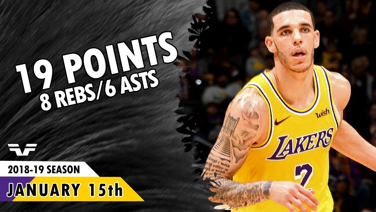 Lonzo Ball - 2019.01.15 - Lakers vs Bulls - 19 Pts, 8 Rebs, 6 Asts ...