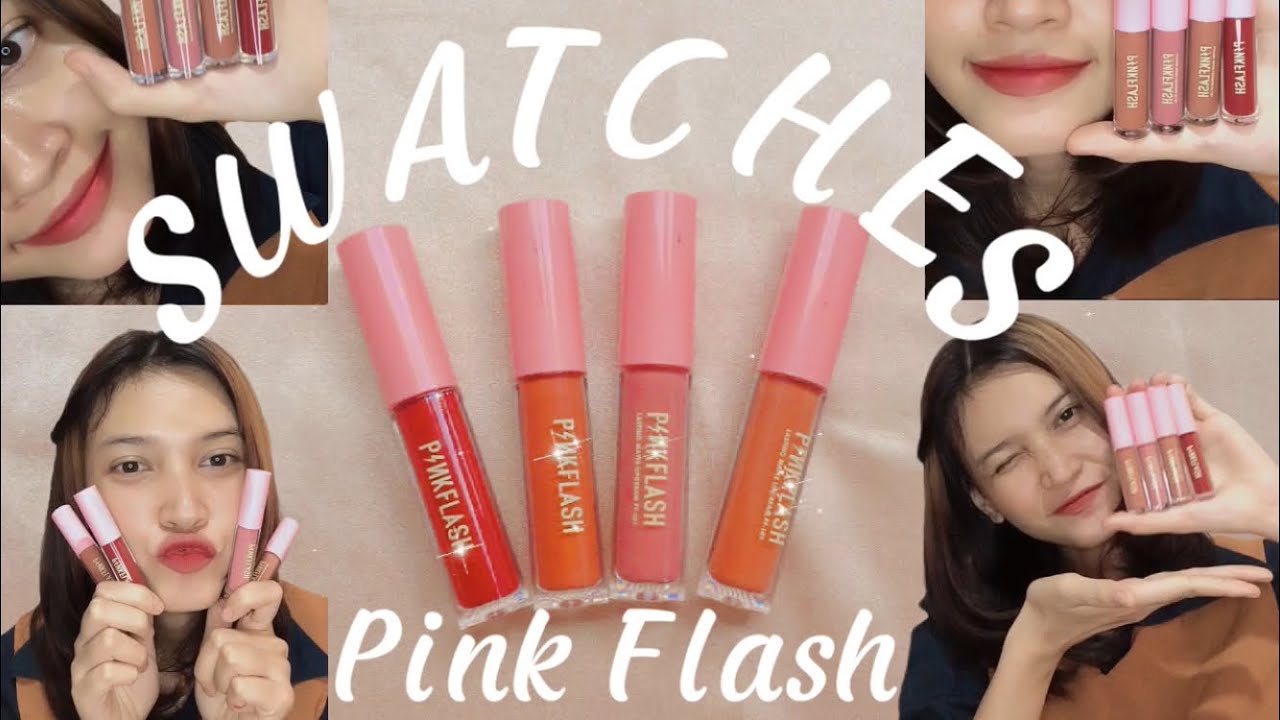 Pink Flash Lip Matte Cream Swatch & Review - YouTube