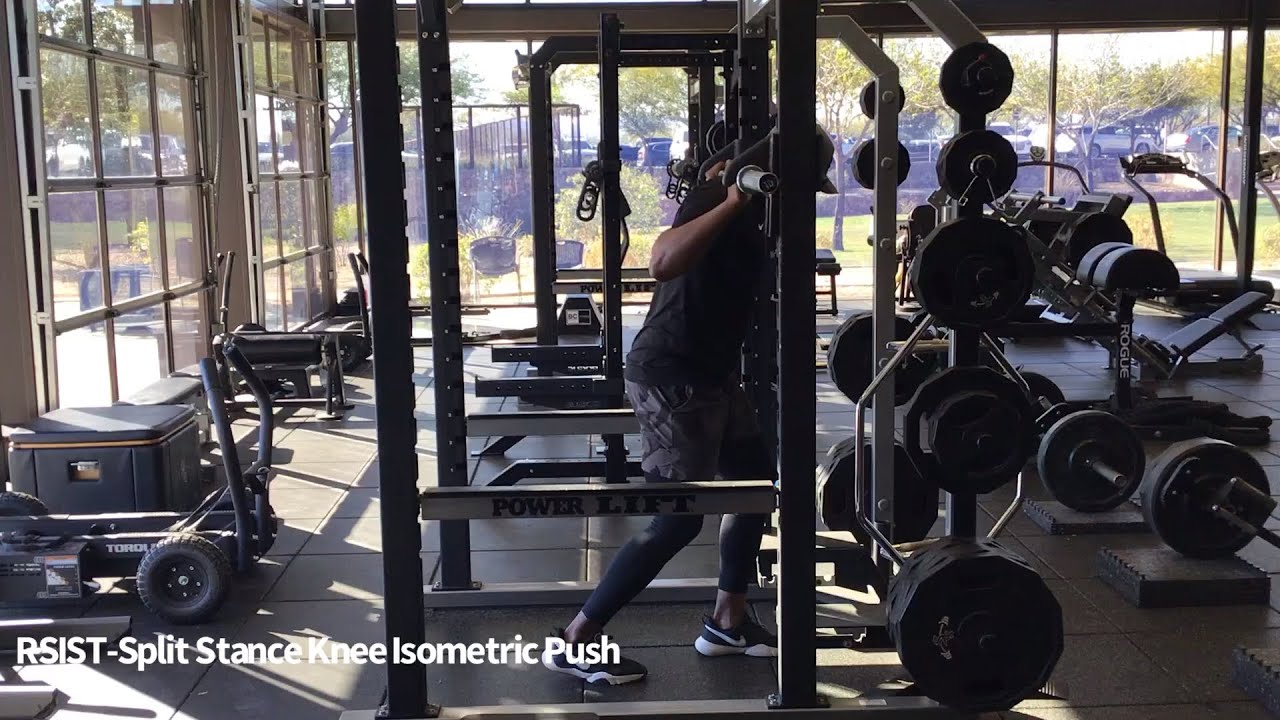RSIST- Split Stance Knee Isometric Push - YouTube