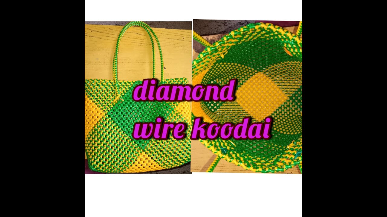 2roll diamond shape cross cut wire koodai/big diamond wire koodai/2ரோல் ...