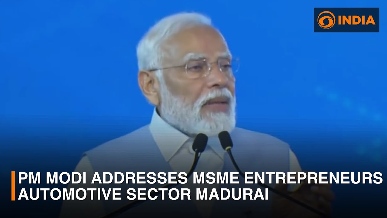 PM Modi addresses MSME Entrepreneurs Automotive Sector Madurai - YouTube