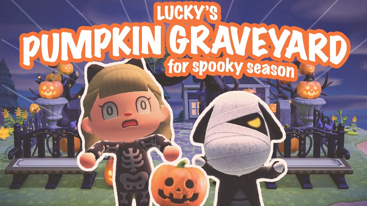 HALLOWEEN AT LUCKY'S HOUSE 🎃 Pumpkin Graveyard Build for Mummy Dog ...