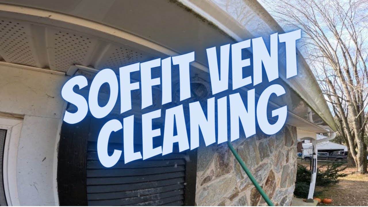 Dryer Vent Cleaning - Soffit Vent Start to Finish - YouTube
