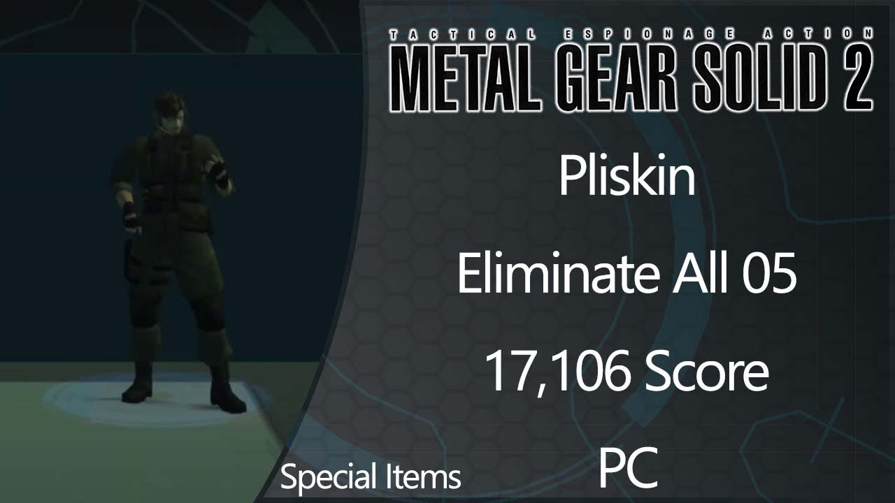 MGS2: Substance | PC | Pliskin | Eliminate All | Level 05 | Special ...
