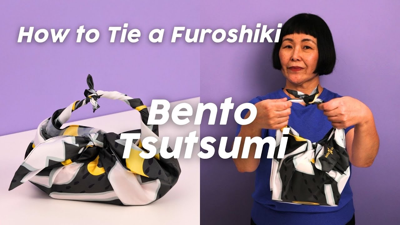 How to Tie a Furoshiki: Bento Tsutsumi Lunch Box | Keiko Furoshiki ...