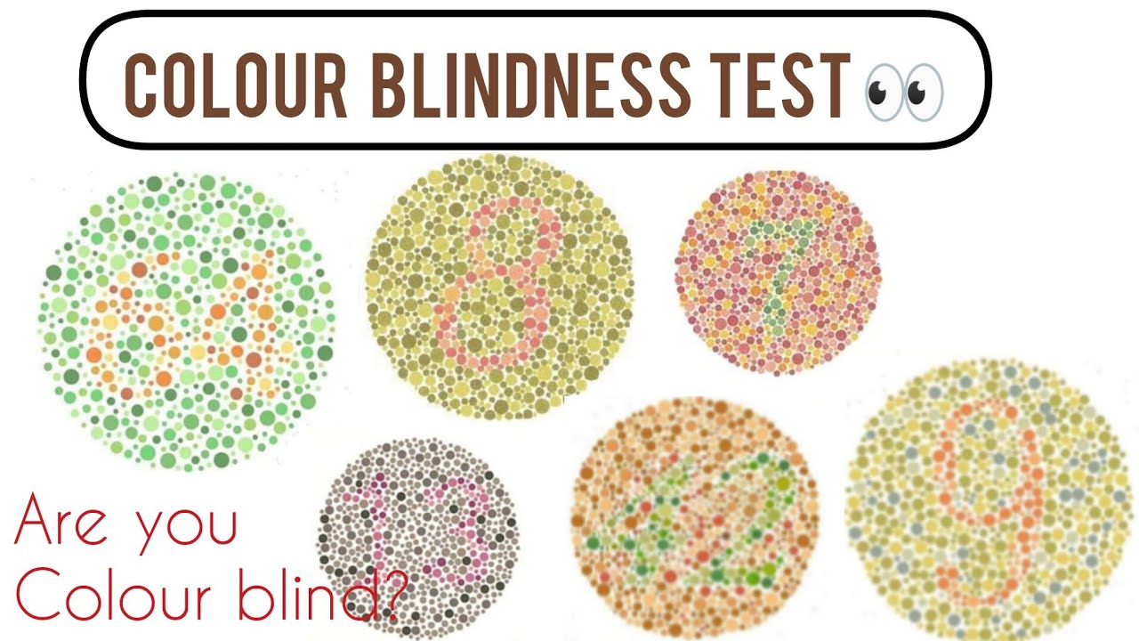 COLOUR BLINDNESS TEST/ Test for Colour Blind. Ishihara test _Eps Topik ...