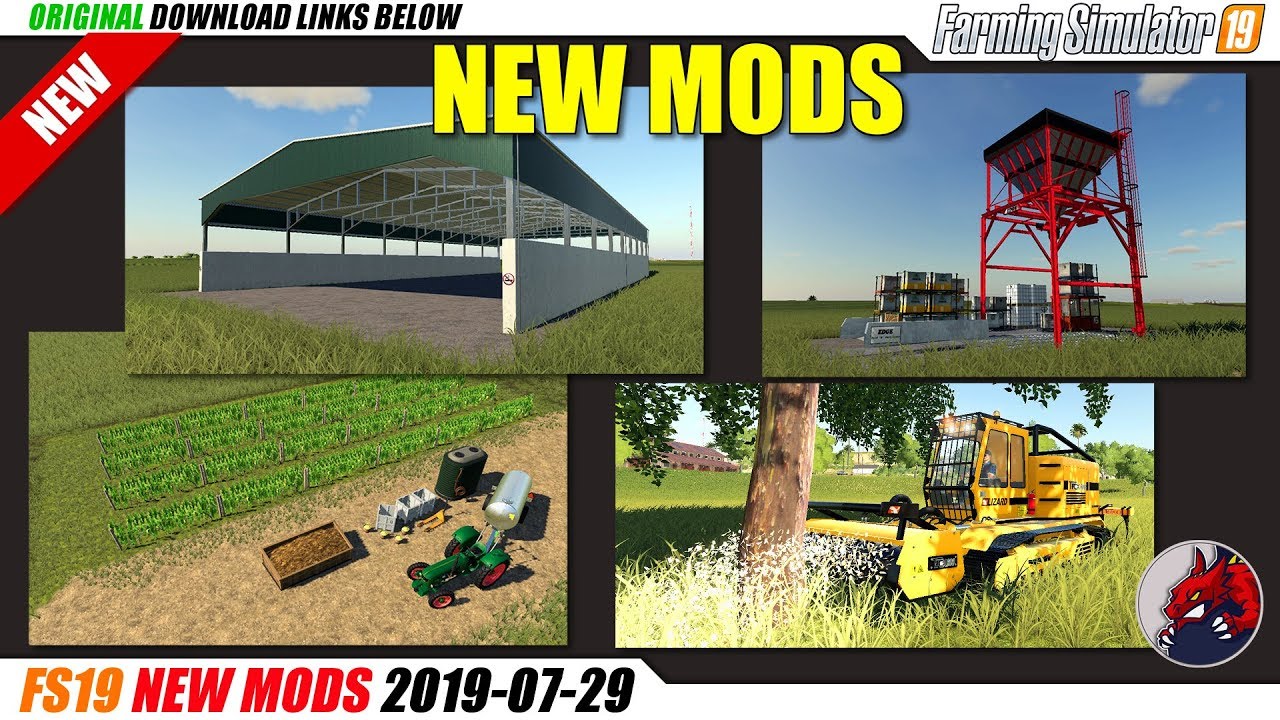 FS19 | New Mods (2019-07-29) - review - YouTube