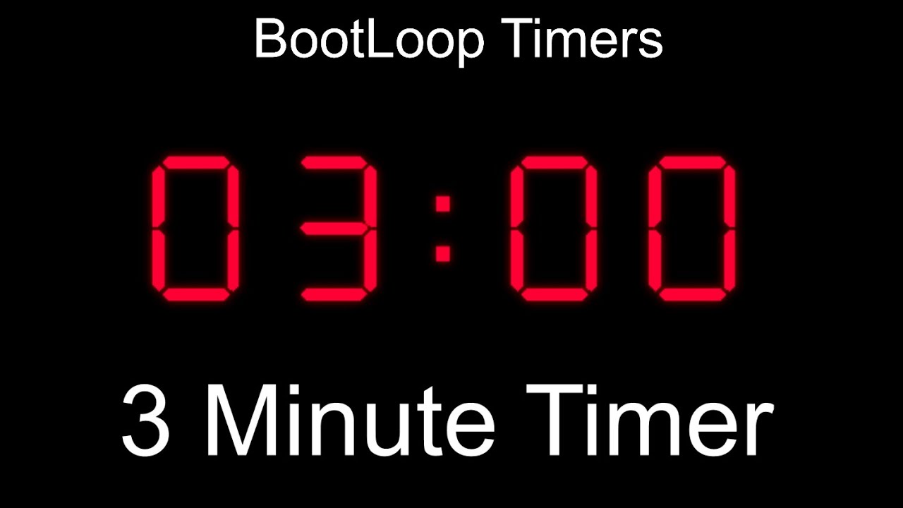 A Three Minute Timer A 3 Minute Timer Countdown Timer BootLoop A Three Minute Timer A 3 Minute Timer Countdown Timer BootLoop