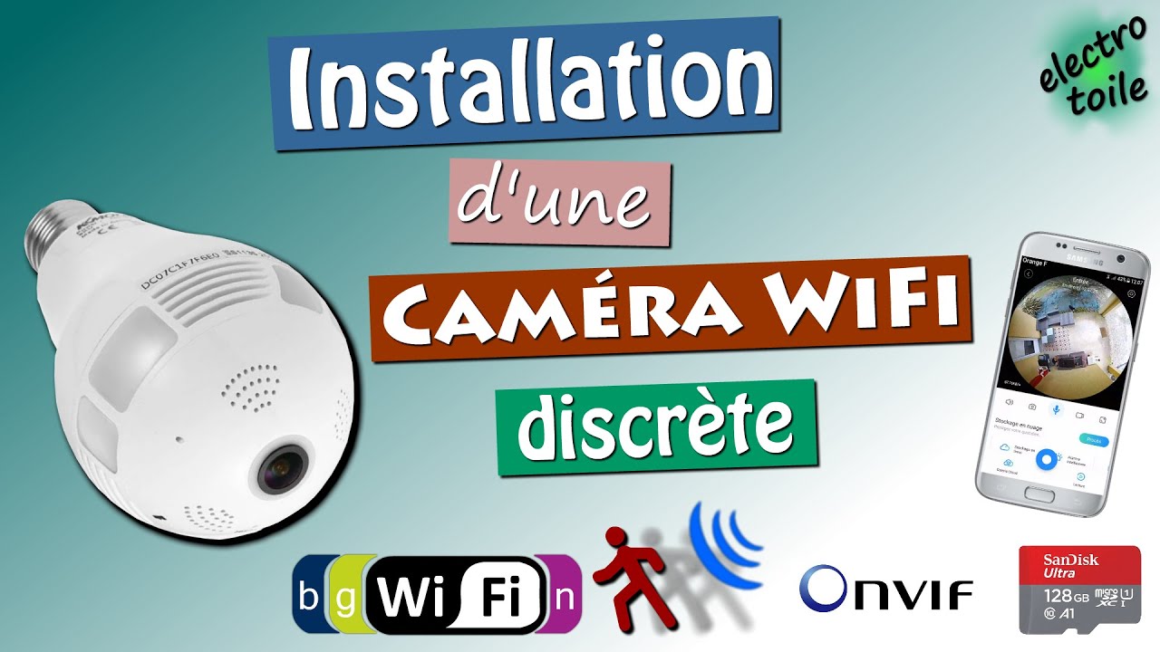 Installation d'une caméra IP discrète de surveillance WiFi au format d ...