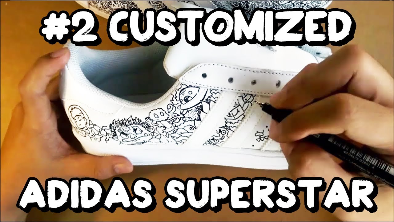 Doodle Shoes - Adidas Superstar 2 - YouTube