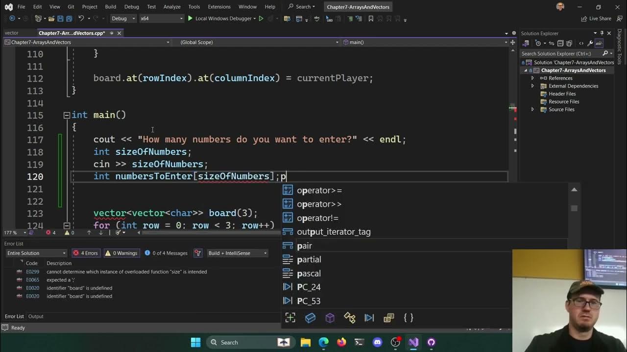 CIS 150 - Computer Science 1 ( C++ ) - 2D Arrays part 2 - YouTube