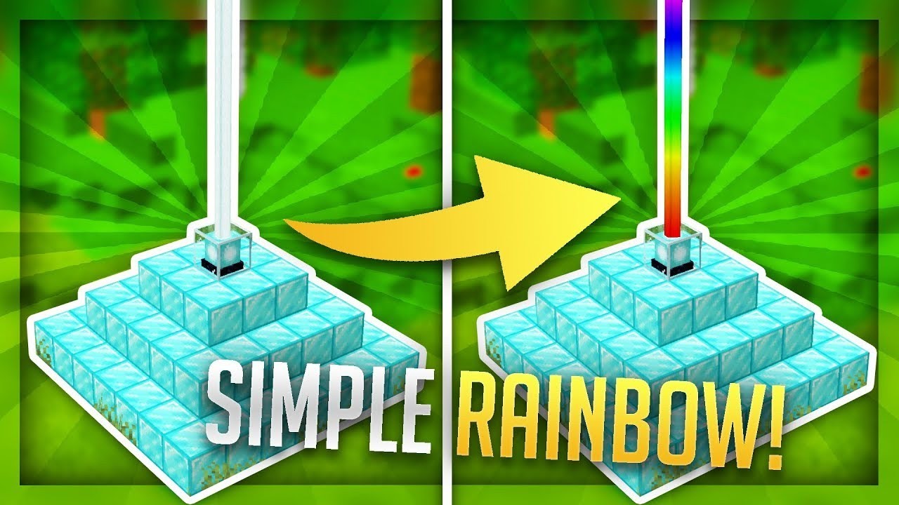 Minecraft Rainbow Beacon #minecraft #video - YouTube