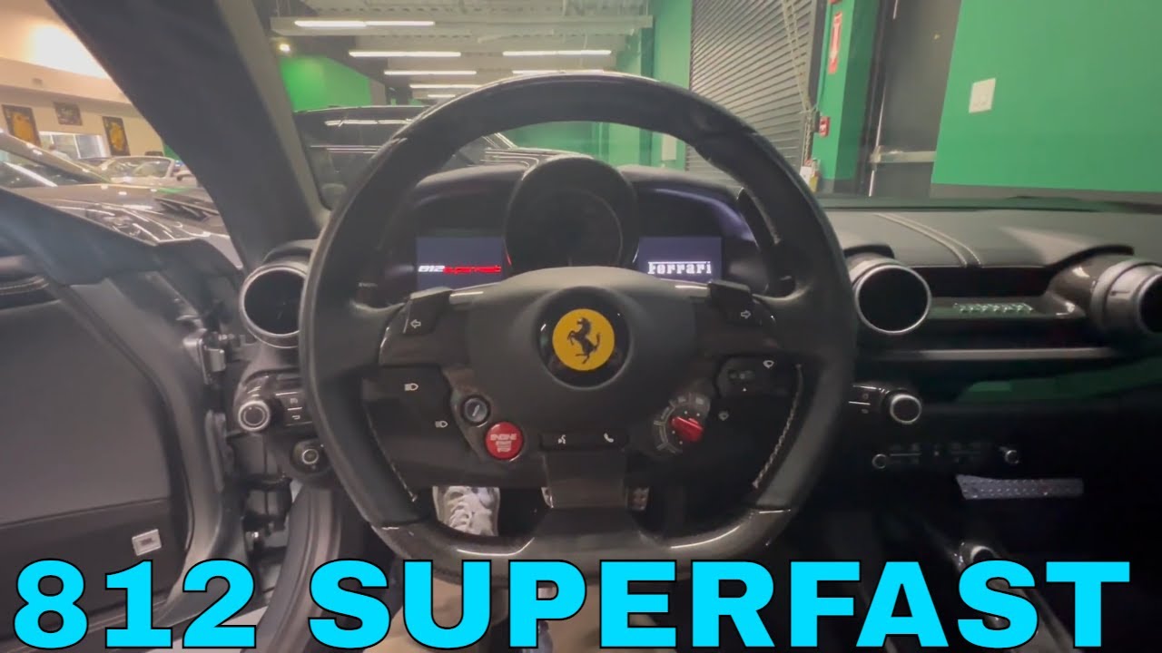The Interior of a V12 812 Superfast Ferrari Has Amazing Steering Wheel ...