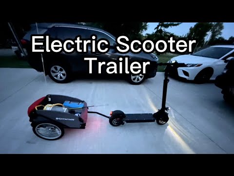 Electric Scooter Trailer - Schwinn Cargo Trailer/Ninebot F25 - YouTube
