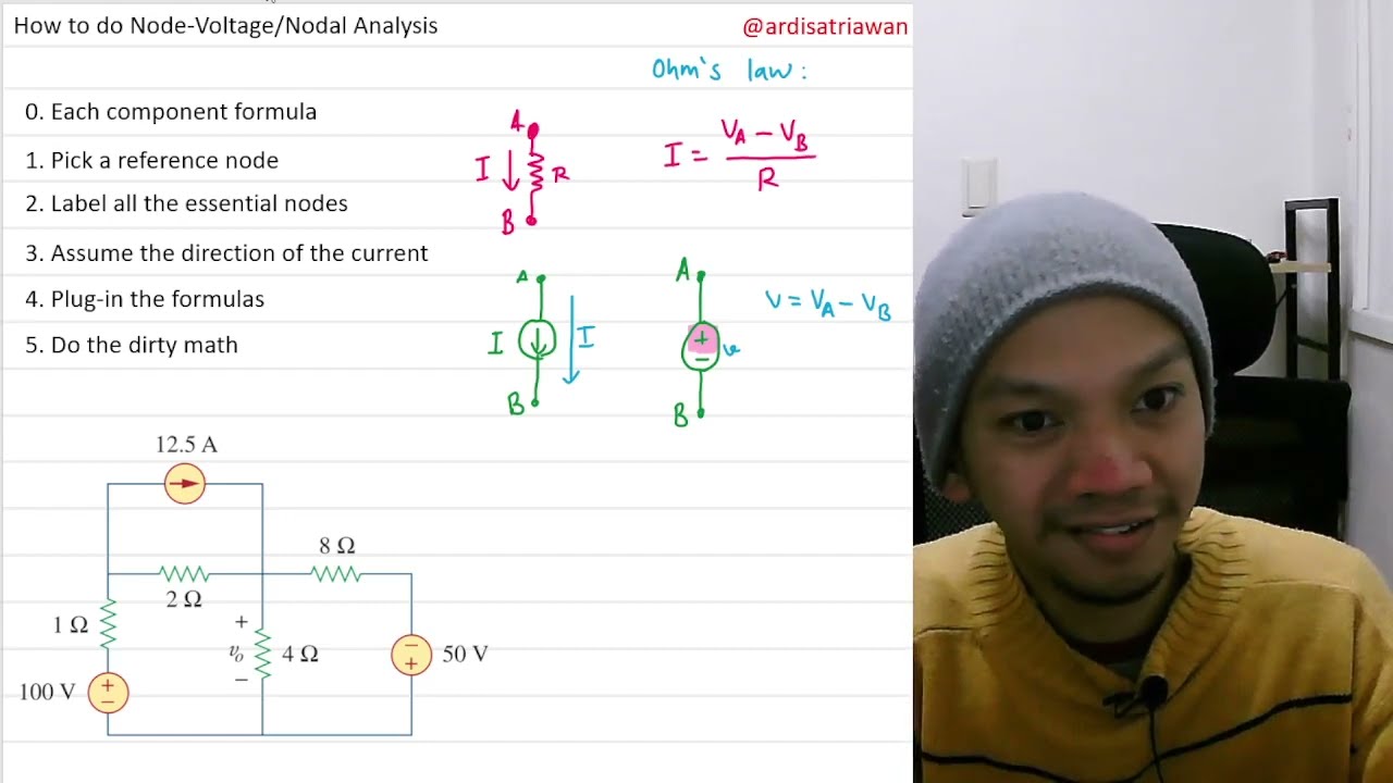 001 - How To Do Node-Voltage/Nodal Analysis for Total Beginners in ...
