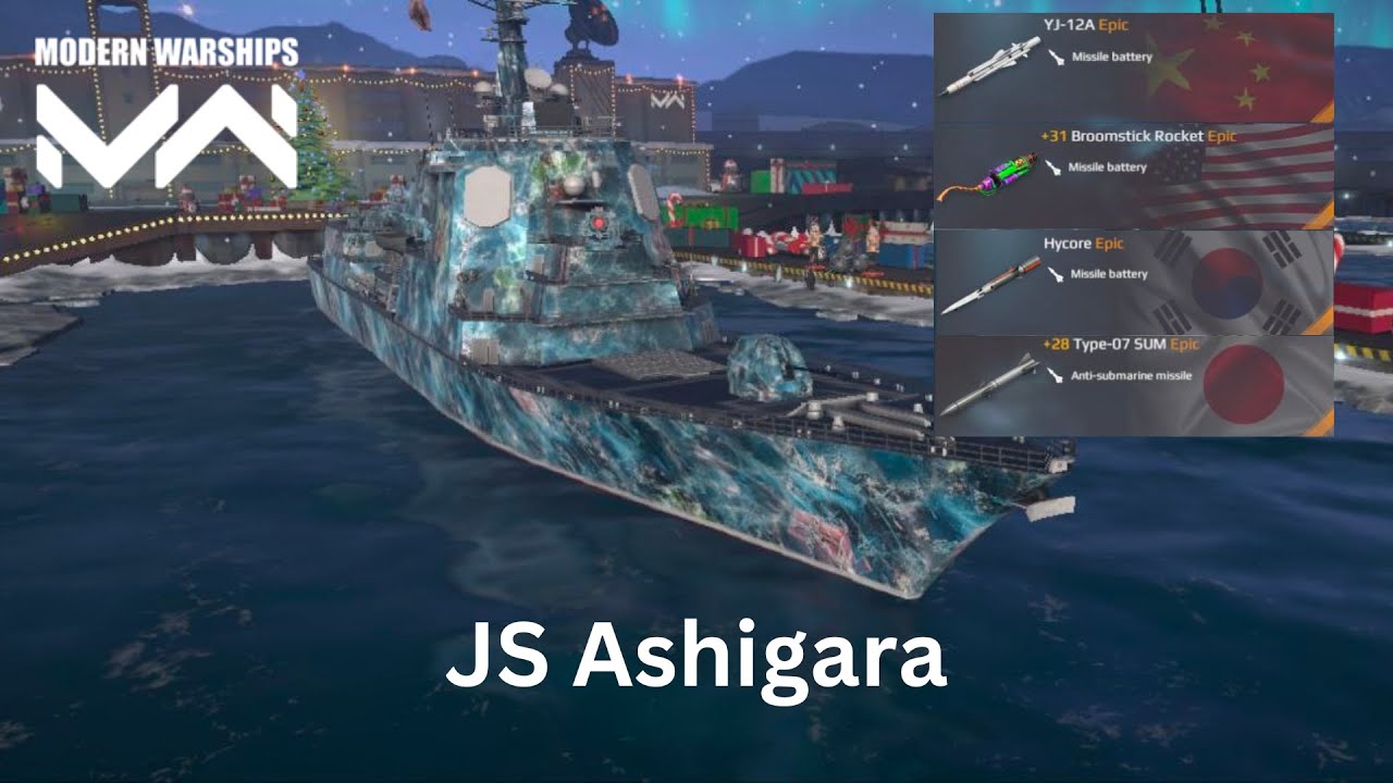 Js Ashigara with 4 different missle.Modern Warship Gameplay. - YouTube