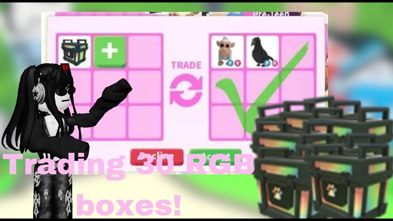 TRADING 30 RGB REWARD BOXES IN ADOPT ME (+GIVEAWAY) - YouTube