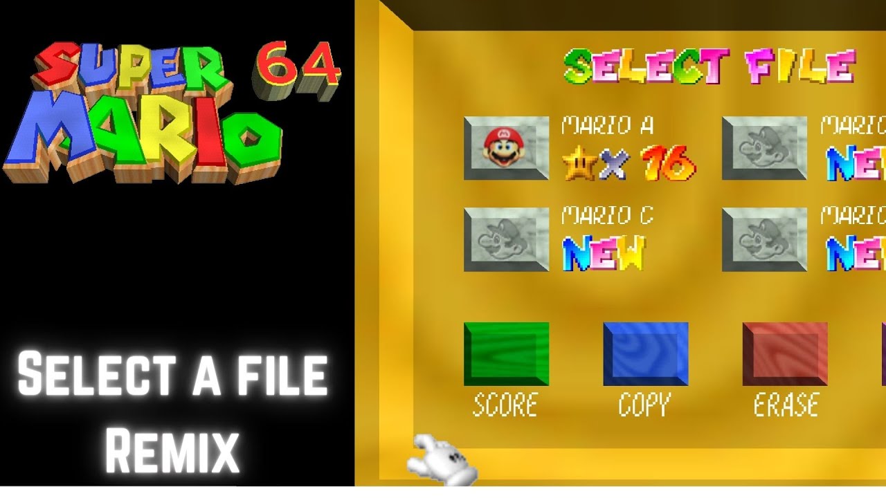 Mario 64 Select a file Remix ThunderMeter Music - YouTube