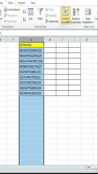 Separate Pan Number from GSTIN Number 🤩 👉using Text to Columns Function👈 - YouTube
