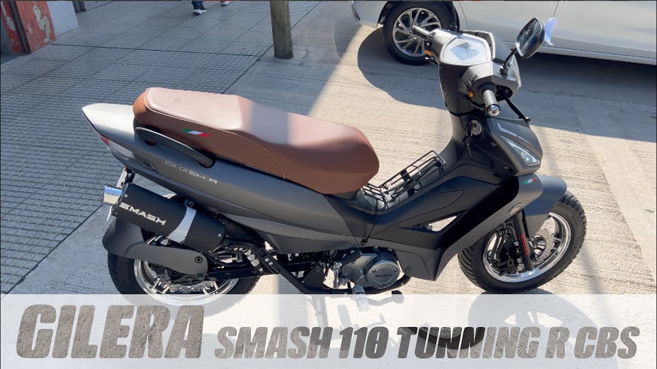 Gilera Smash 110 Tunning R CBS Ficha tecnica, Motor y Tablero Nueva 2025 4K - YouTube