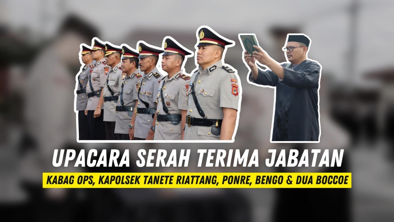 Kapolres Bone Pimpin Sertijab Kabag Ops dan 3 Kapolsek Jajaran - YouTube