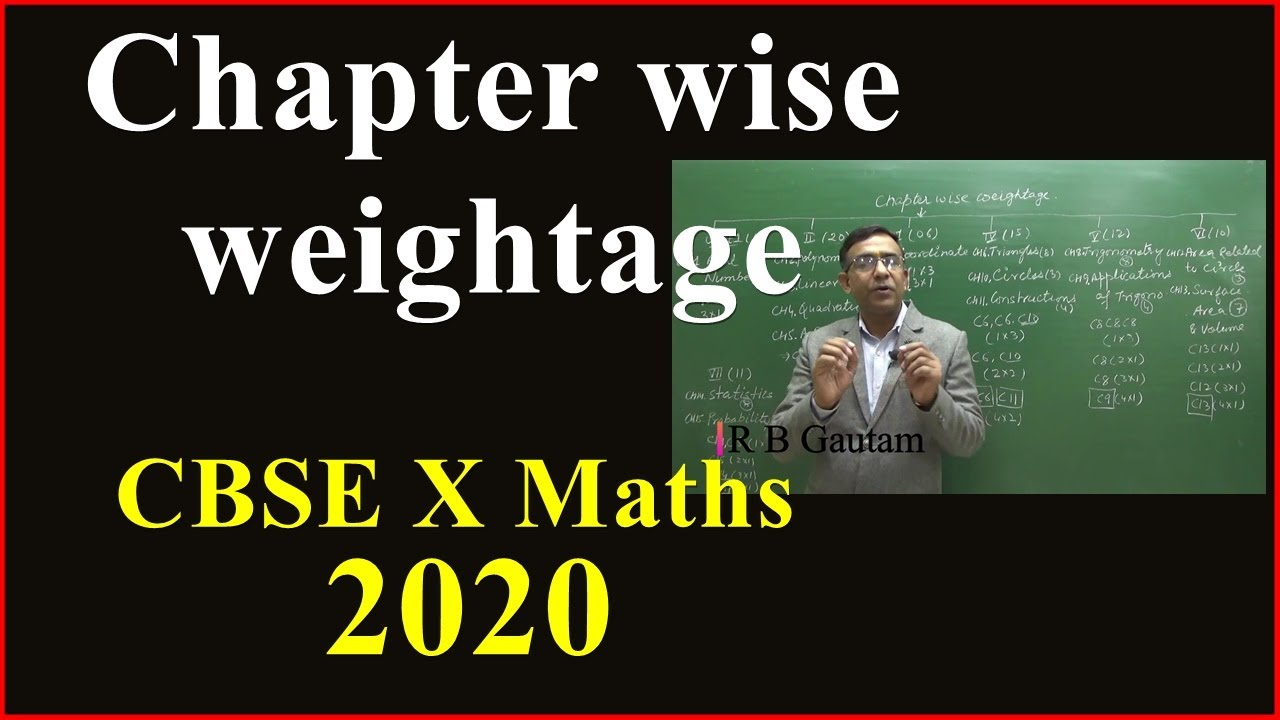 Chapter Wise Weightage Of Maths Class 10 YouTube Chapter Wise Weightage Of Maths Class 10 YouTube
