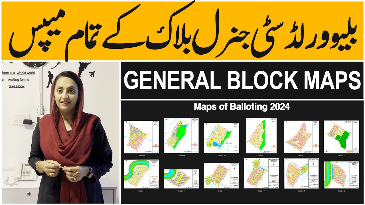 Blue world city islamabad General block maps, Balloting 2014 maps of ...