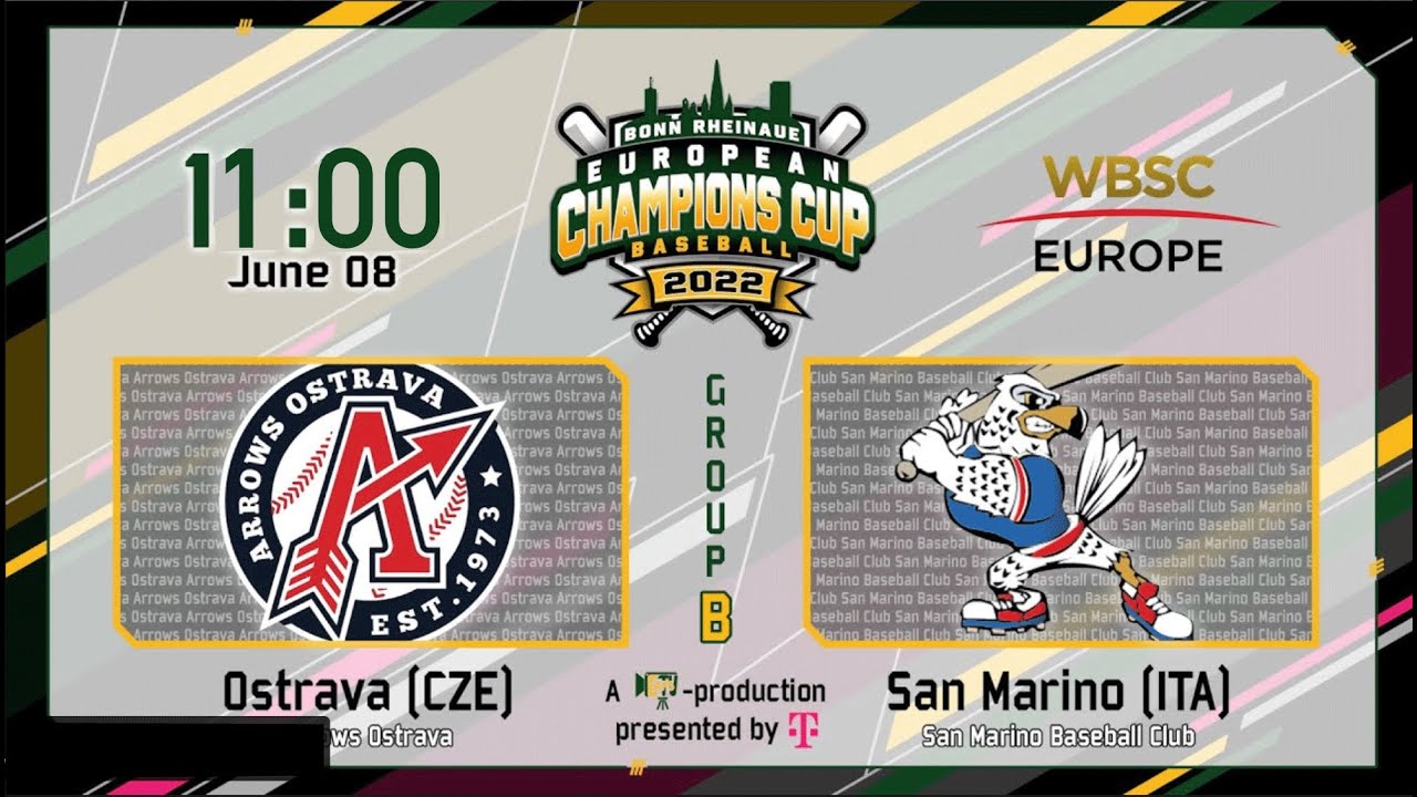 European Baseball Champions Cup 2022: Arrows Ostrava (CZE) vs San ...