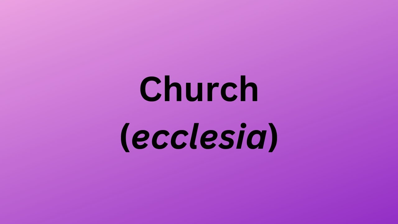 The Church (ecclesia). I will build upon this rock, so was Peter the ...