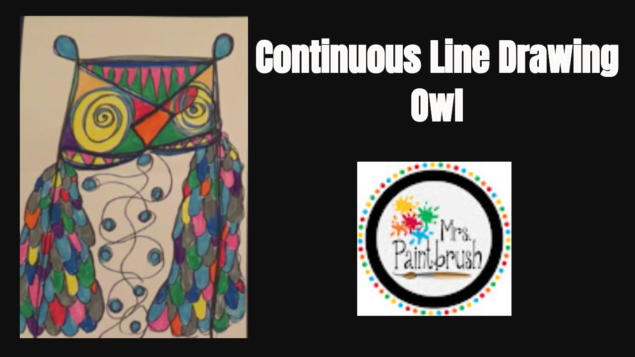 Continuous Line Drawing Owl - YouTube