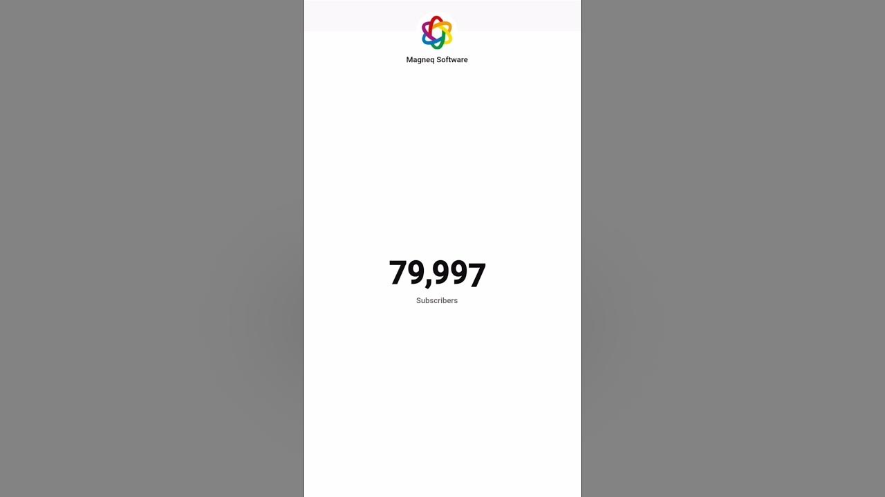 80k Subscribers🥳 || 80k youtube family 🤩|| Thankyou all || @magneqsoftware6896 - YouTube