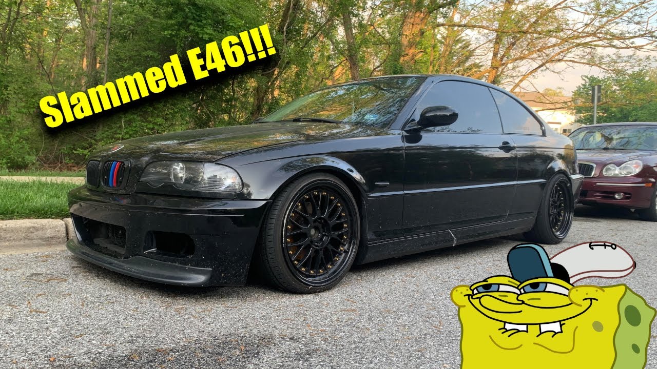 FIRST DRIVE IN MY SLAMMED BMW !!! - YouTube