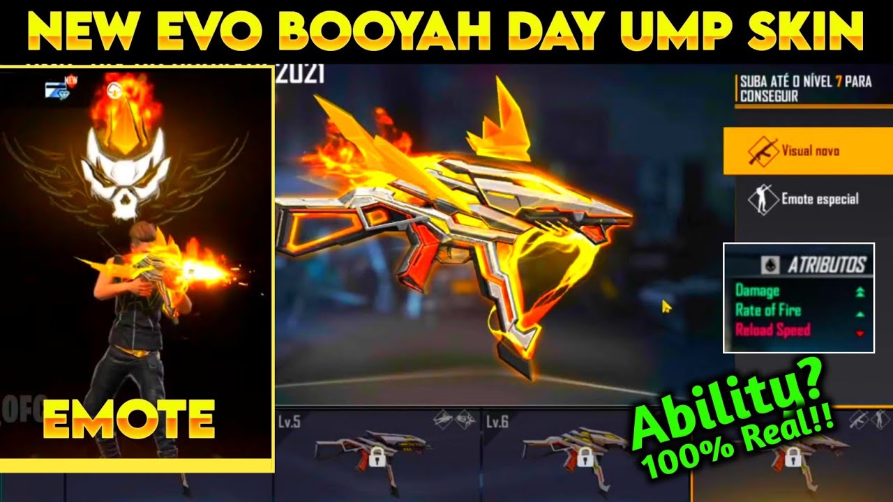New Evolution Booyah Day 2021 Ump Skin 😱🤯| Emote | Attributes | Evo Ump ...
